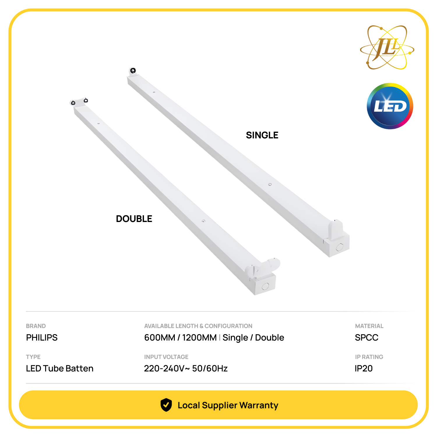 PHILIPS BN011C ESSENTIAL SMARTBRIGHT TLED G2 STANDARD BARE CHANNEL ...