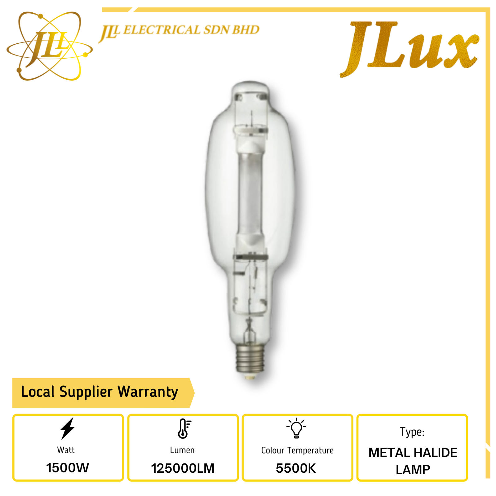 JLUX MT1500W 230V 6.9A 5500K CWA E39 METAL HALIDE LAMP BULBS OVEN BULBS ...