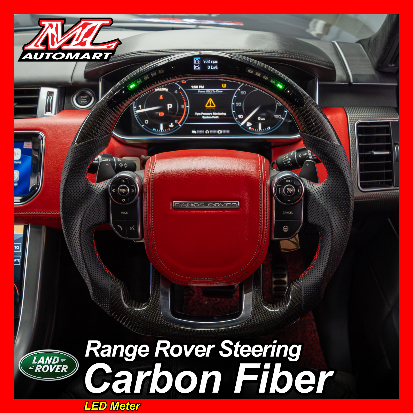 Land Rover Range Rover Sport/ Vogue Carbon Fiber Steering Frame (LED ...