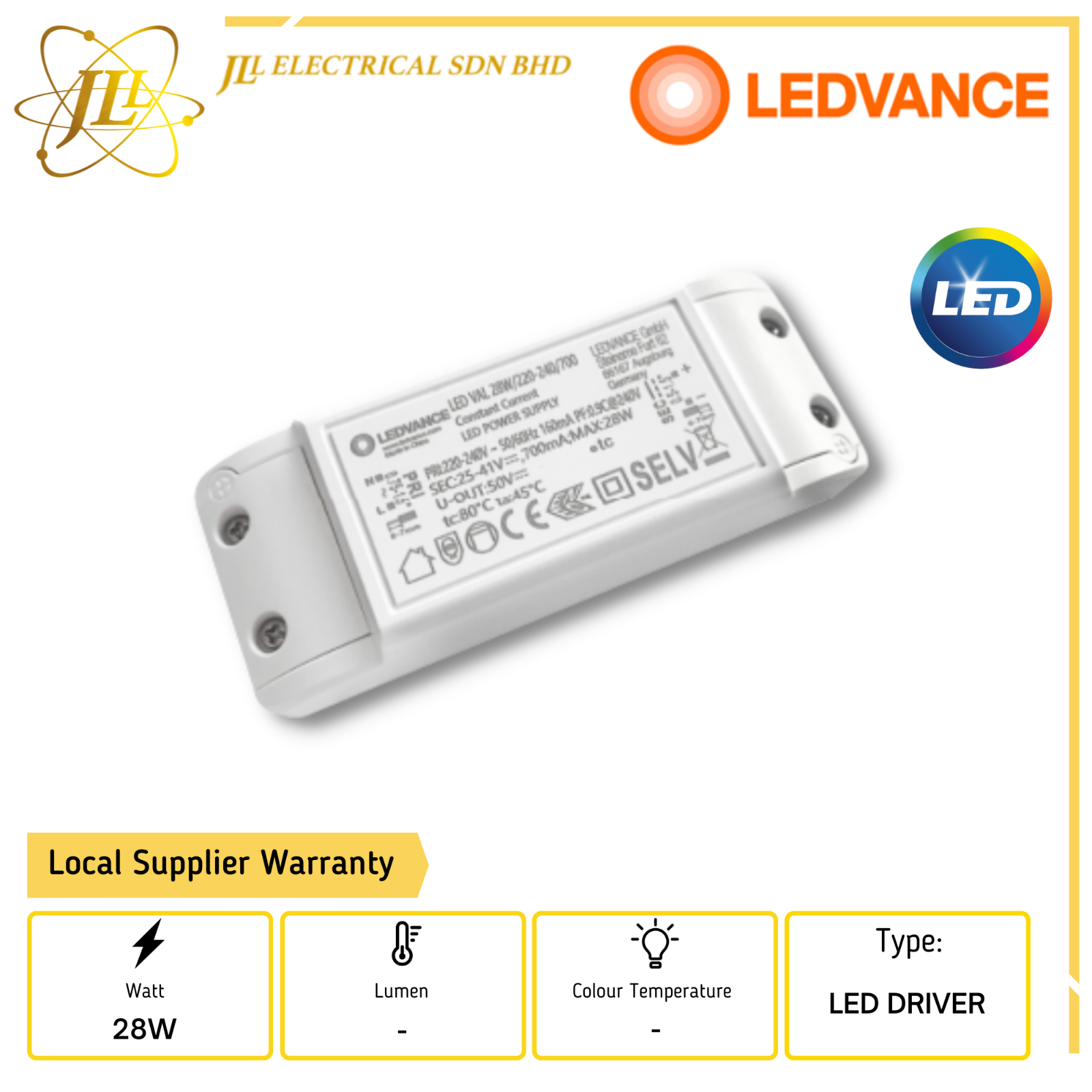 LEDVANCE VAL 28W 220-240V 700 LED DRIVER Selangor, Malaysia Supplier ...
