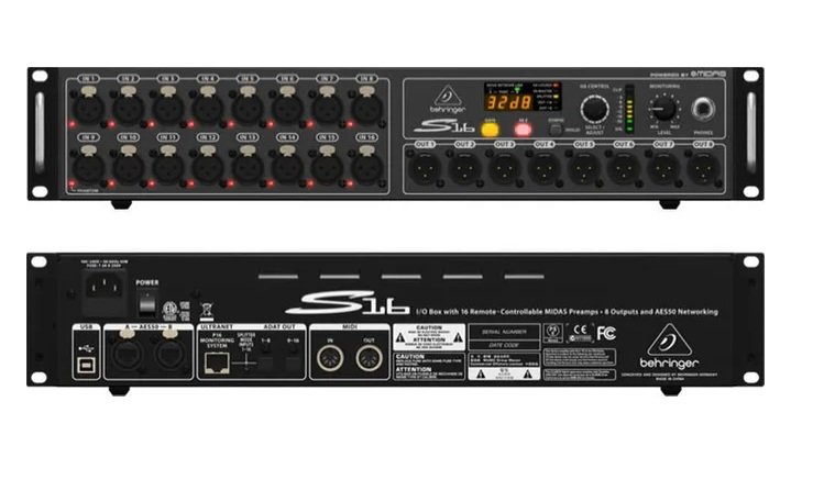 BEHRINGER S16 16-Channel Digital Snake Black Stage Boxes Behringer ...
