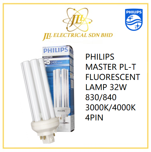 PHILIPS MASTER PL-T FLUORESCENT LAMP 32W 830/840 3000K/4000K 4PIN ...