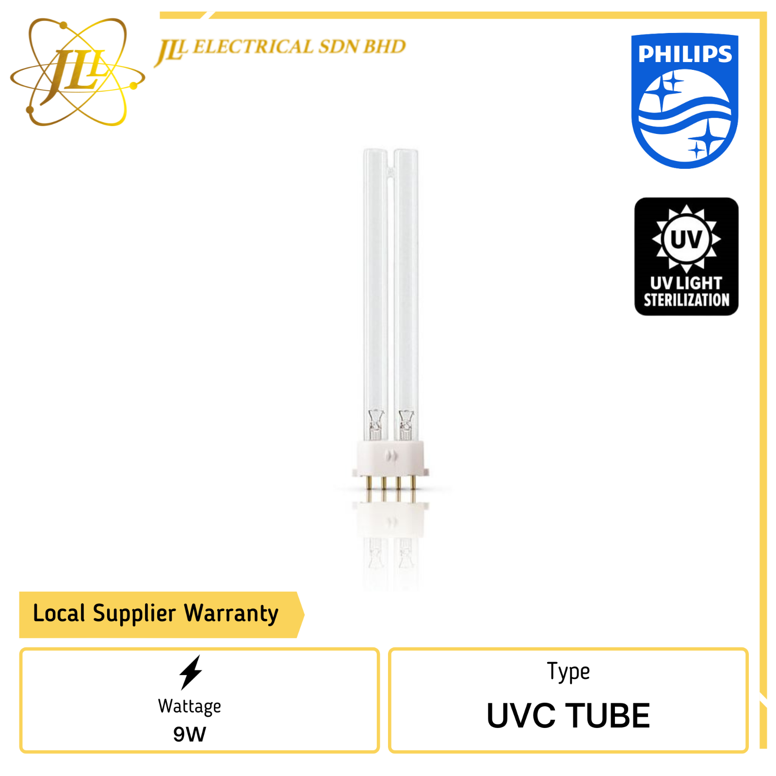 PHILIPS TUV PLS 9W/4PIN 2G7 151.1 MM UVC DISINFECTION GERMICIDAL LAMP ...