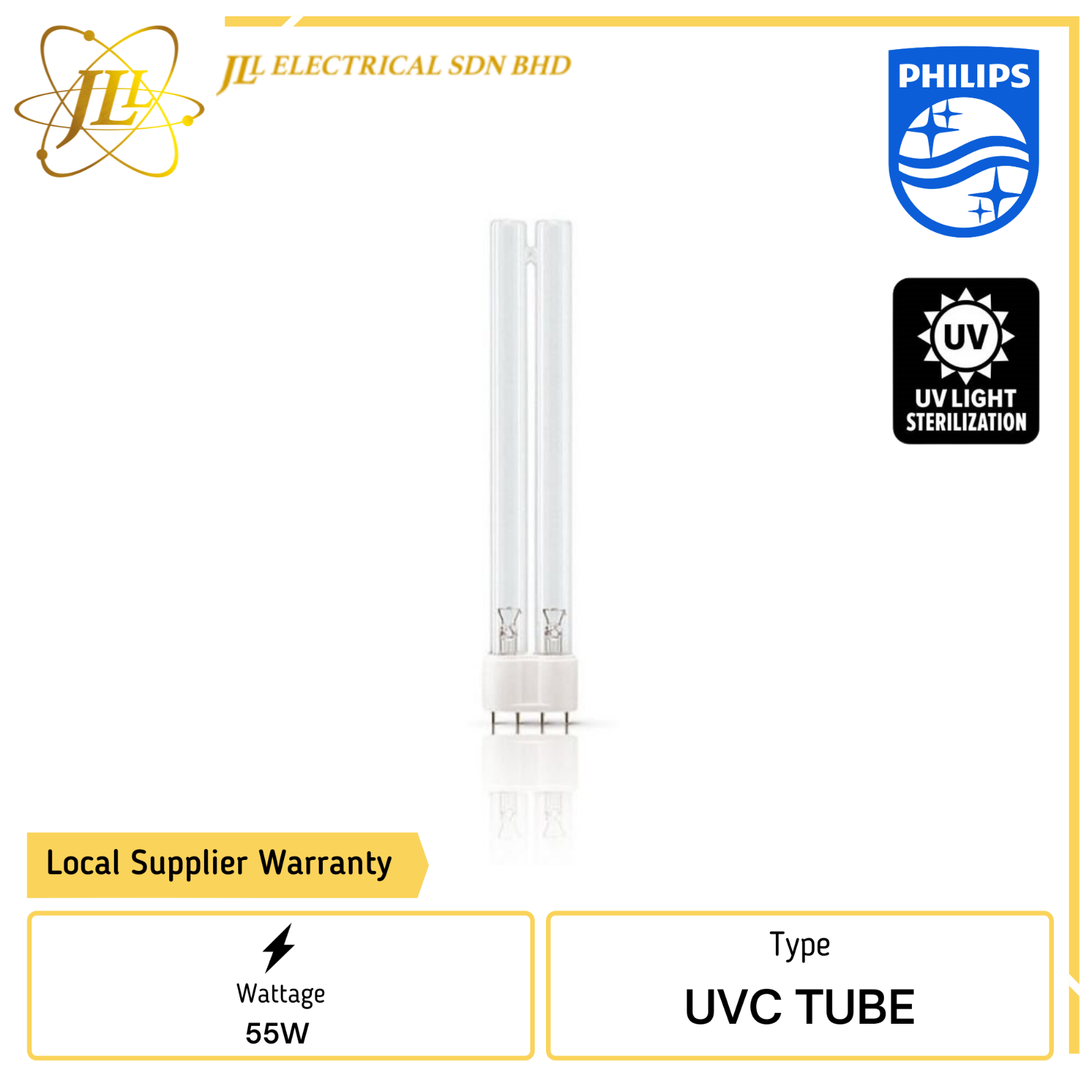 PHILIPS TUV PLL 55W 4PIN 2G11 535MM UVC GERMICIDAL DISINFECTION LAMP ...