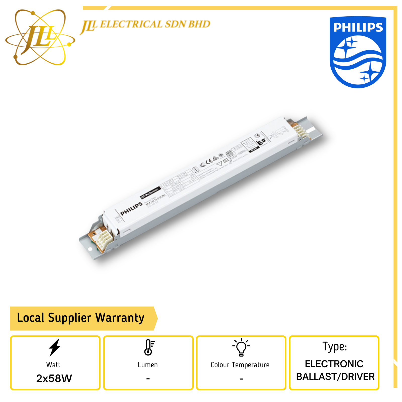PHILIPS HF-P 258 TL-D III 220-240V 50/60HZ IDC ELECTRONIC BALLAST ...
