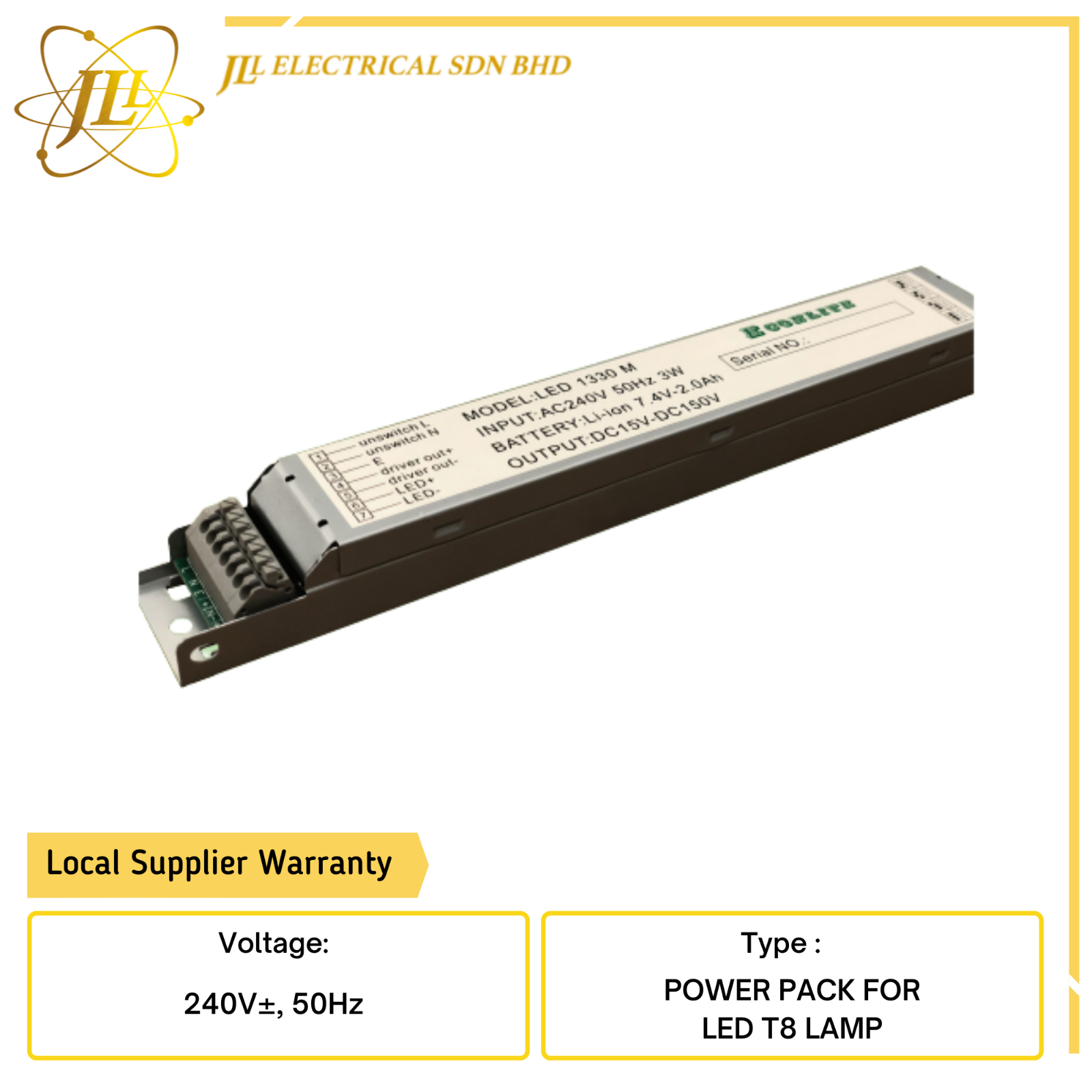 ECONLITE LED1330-M POWER PACK MODULE 400mA 240V± FOR LED T8 TUBES ...