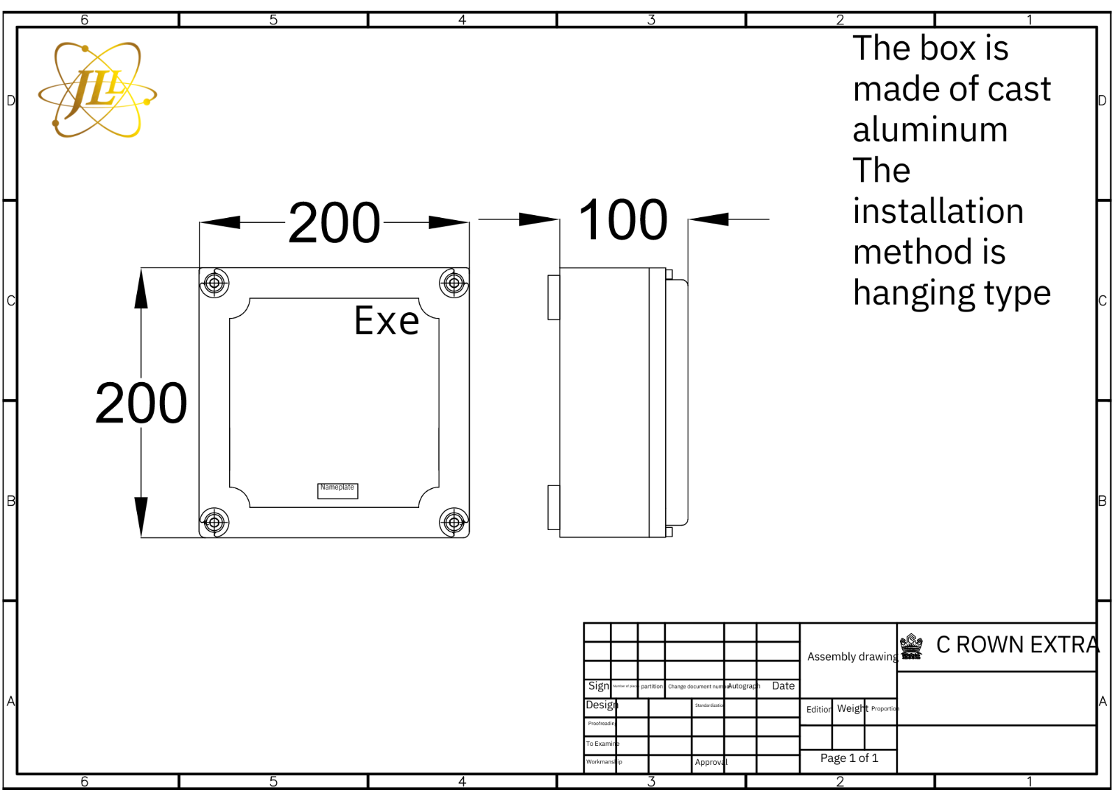 CROWN EX EXPLOSION PROOF HAZARDOUS FLAMEPROOF ANTI SPARK BOX CJX MODEL ...