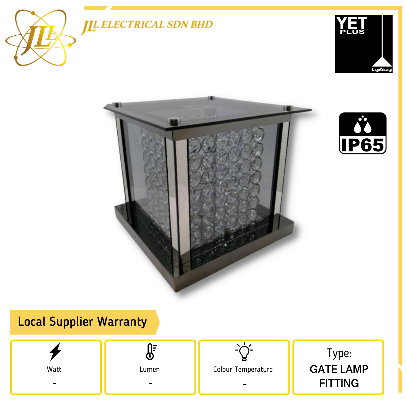 YET OUTDOOR SERIES G6757 IP65 E27 STAINLESS STEEL GATE LAMP FITTING ...