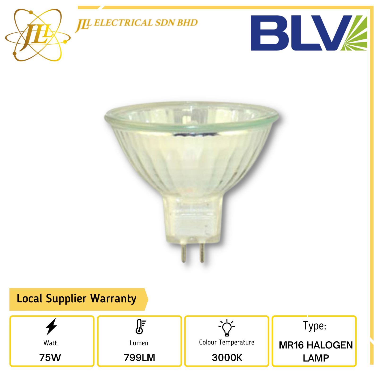 BLV 188151 MR16 75W 12V CG EUROSTAR TITAN HALOGEN LAMP PHILIPS LIGHTING ...