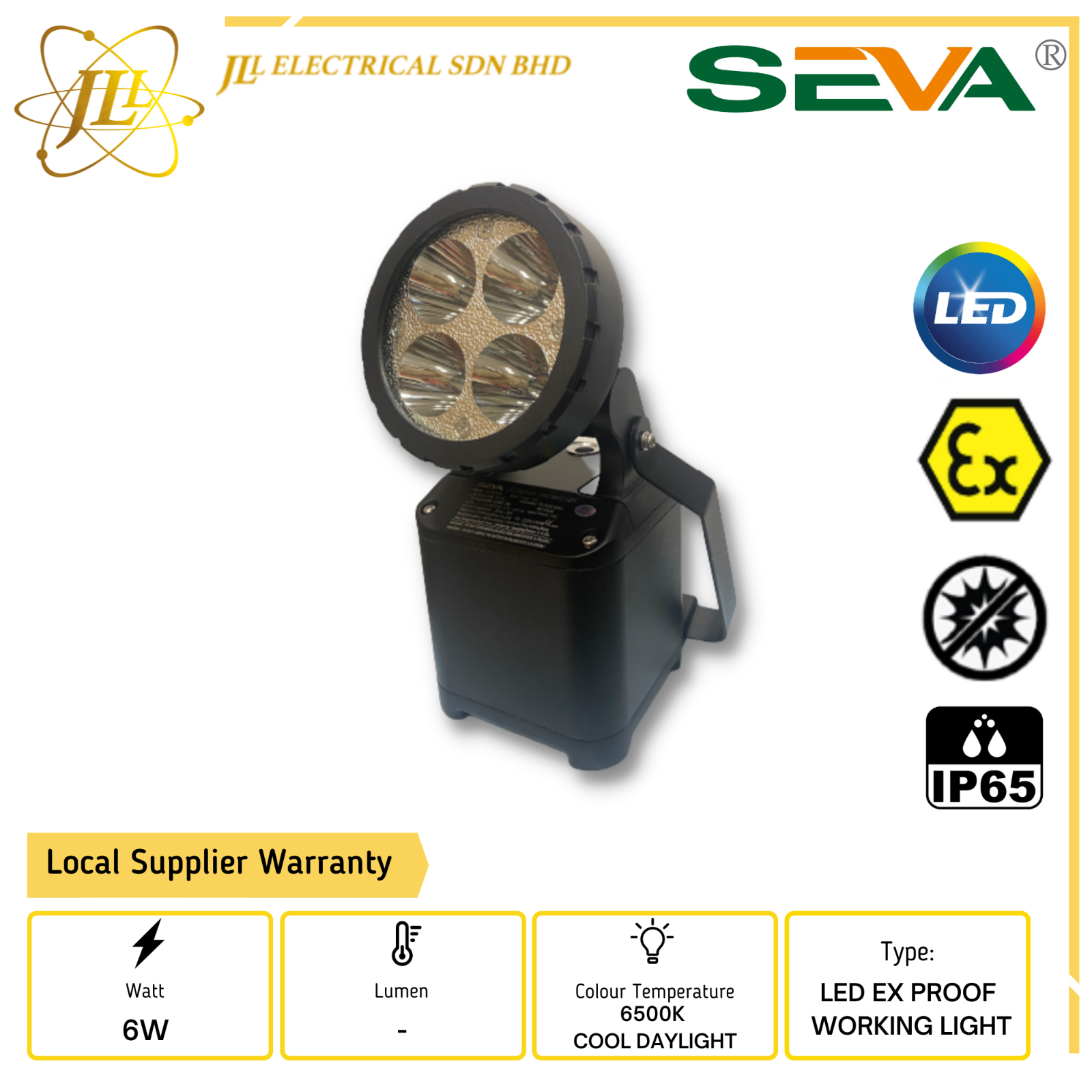 SEVA SZSW2401 6W IP66 6500K LED EXPLOSION PROOF HAZARDOUS FLAMEPROOF ...