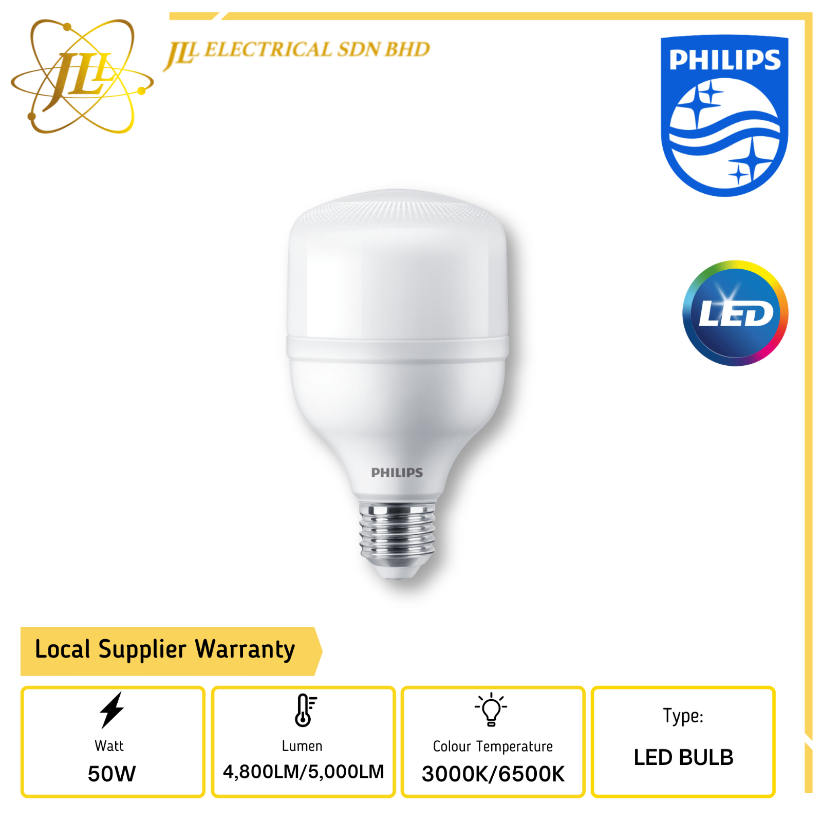 PHILIPS TRUEFORCE CORE HB 50W G3 LED BULB [3000K/6500K] [E27/E40] [4 ...