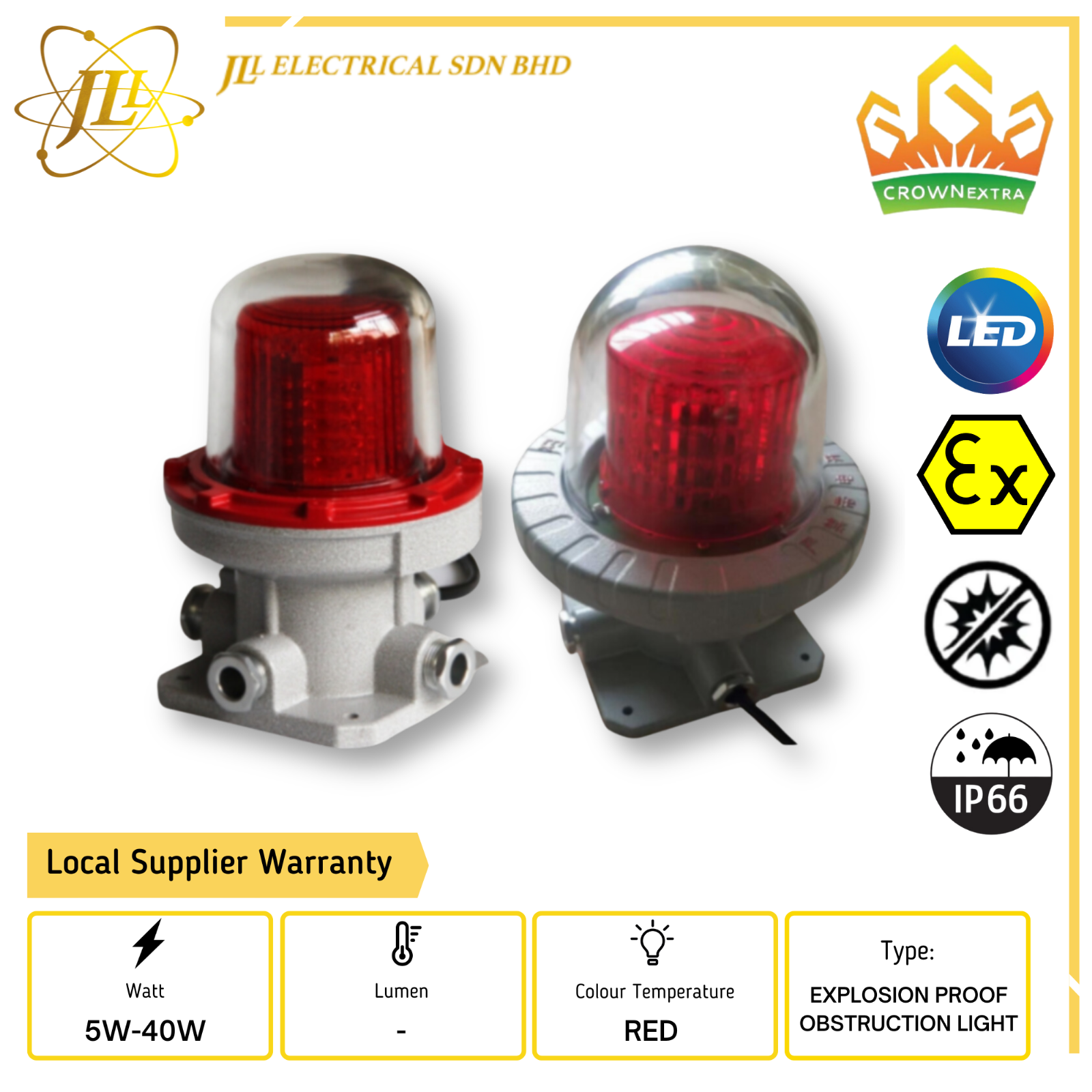 CROWN EX GYZD SERIES 220VAC 50Hz IP66 ATEX LED EXPLOSION PROOF ...