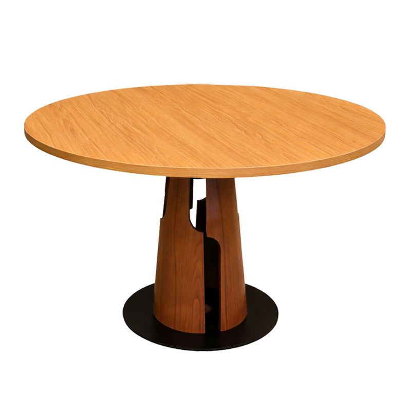 HPL Laminate MDF Round Table With Woodgrain Round Table Base Fibreglass ...