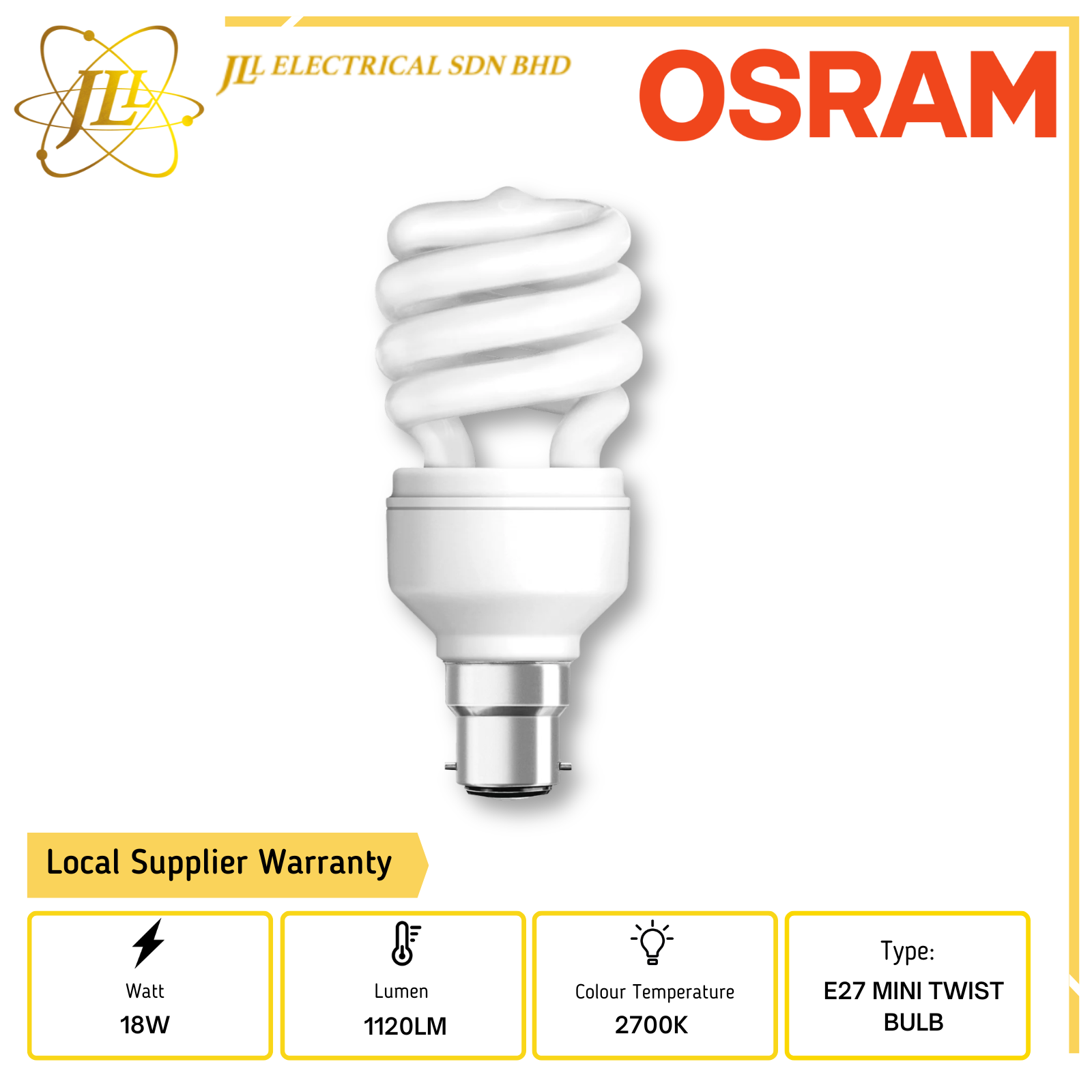 OSRAM DULUXSTAR MINI TWIST E27 LED BULB 18W/827 1120LM PHILIPS HUE ...