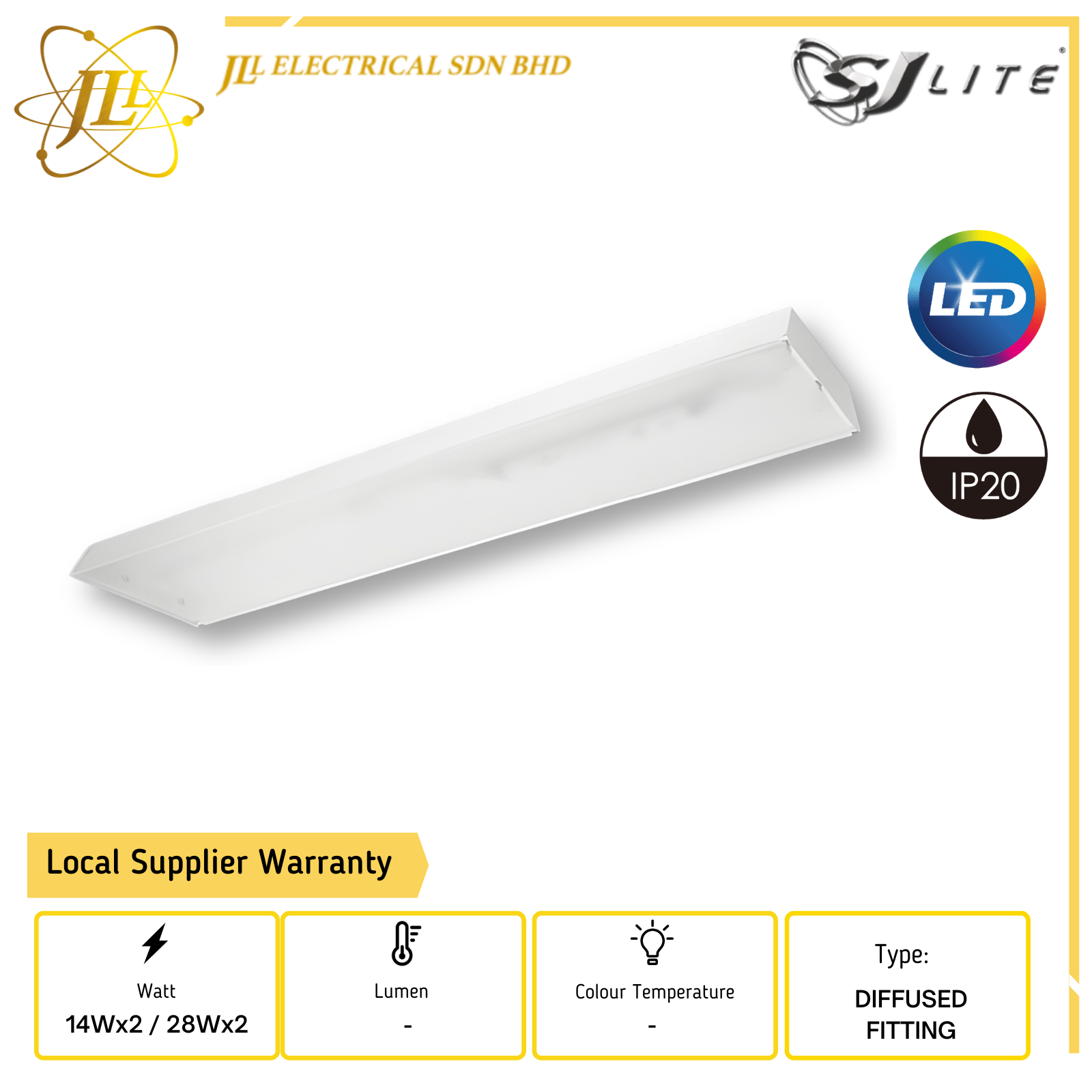 SJLITE STU DOUBLE T5 RECESSED T-BAR DIFFUSED TROFFER 1x4 FITTING 240V ...