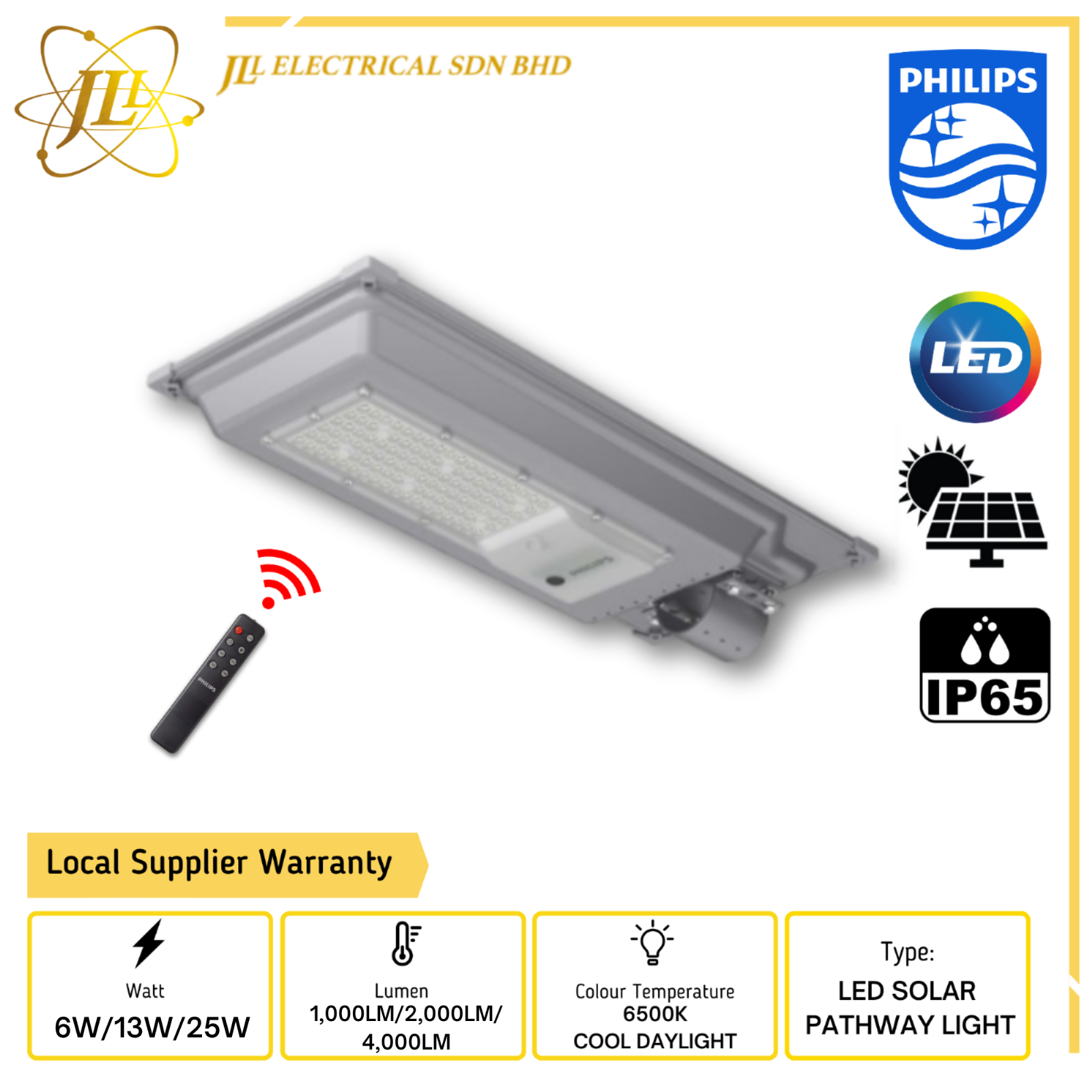 PHILIPS BRC010 M 6500K IP65 AIO SMARTBRIGHT LED SOLAR PATHWAY ...