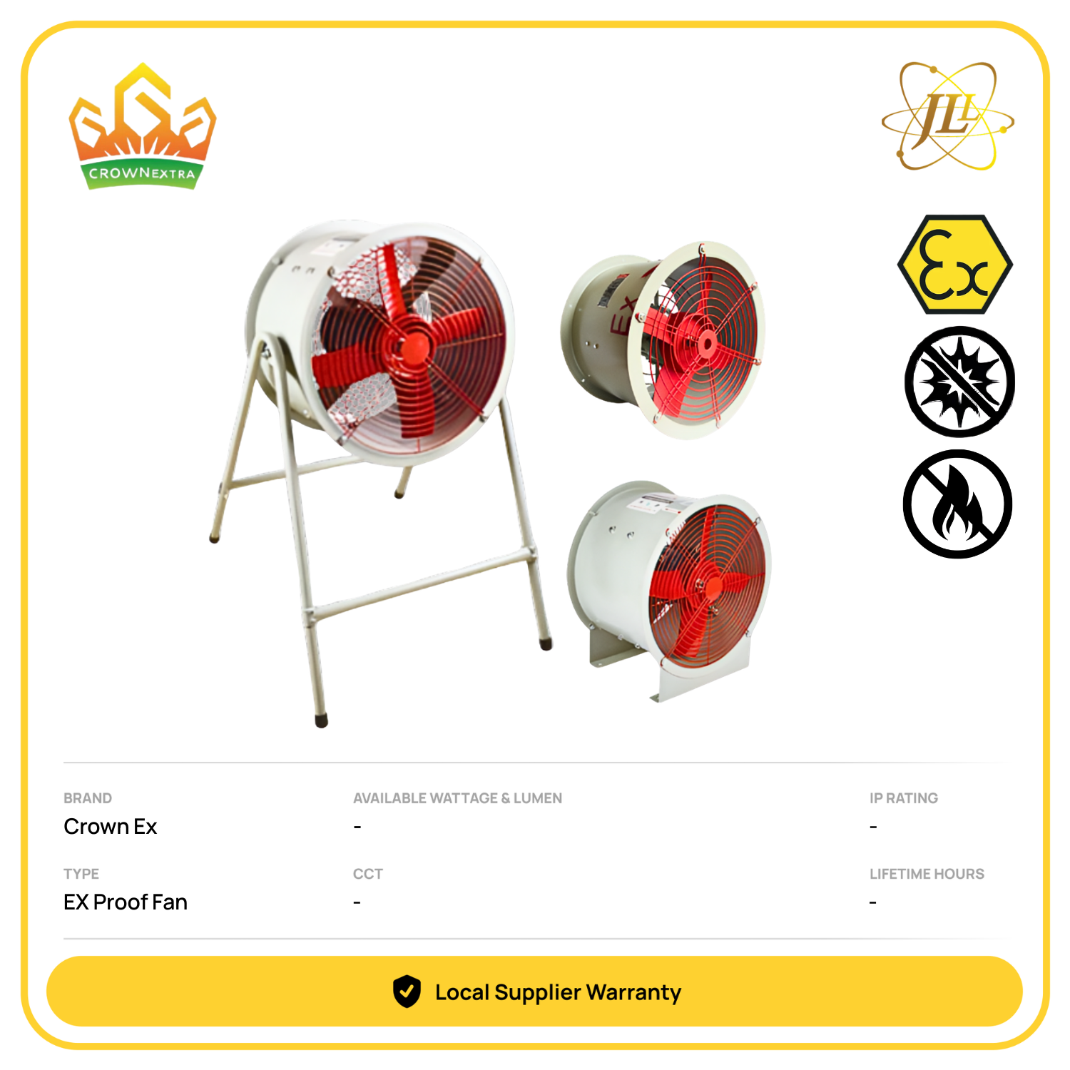 CROWN EX BT35 220-380V EXPLOSION PROOF PORTABLE BLOWER AXIAL FAN ...