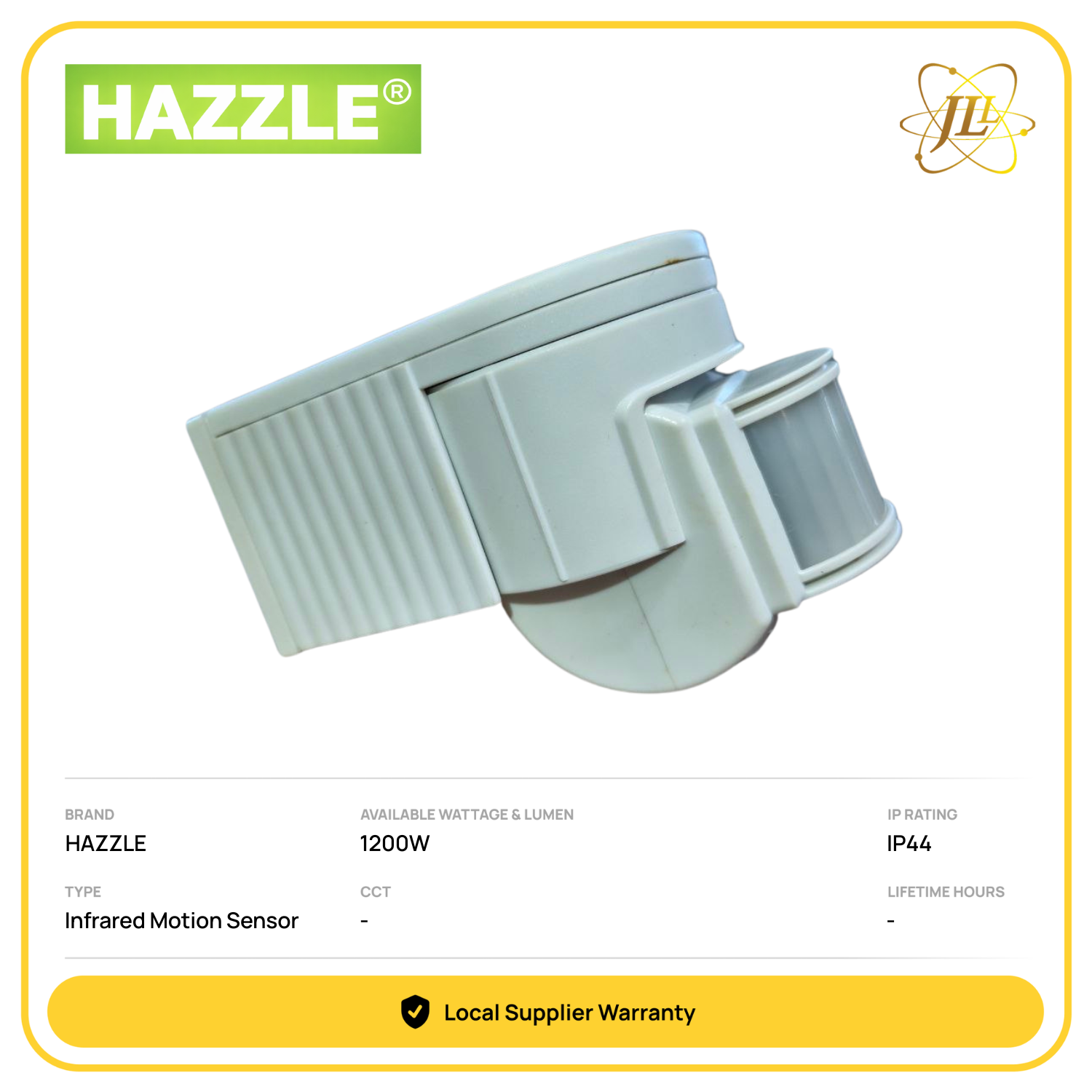 HAZZLE ST-08 INFRARED MOTION SENSOR 230V 1200W IP44 BULBS SMART BULBS ...