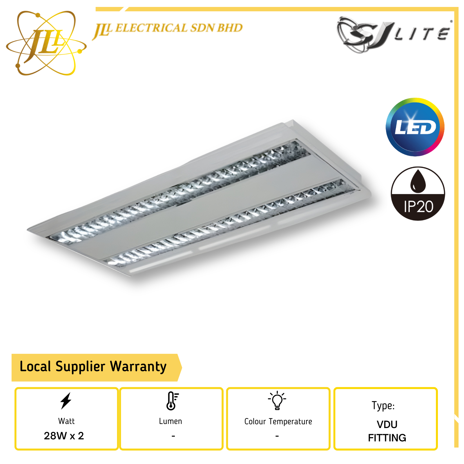 SJLITE SAV228 DOUBLE T5 RECESSED T-BAR VDU AIR HANDLING (PERFORATED ...