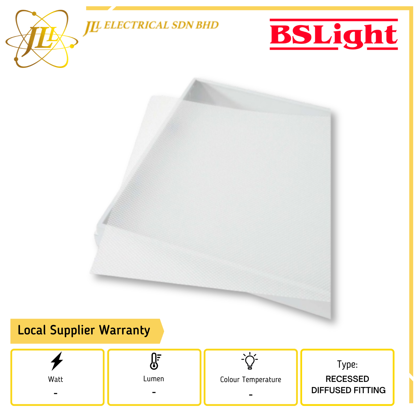 BSLIGHT BSC RECESSED T-BAR PRISMATIC DIFFUSED FITTING(IMPERIAL SIZE ...