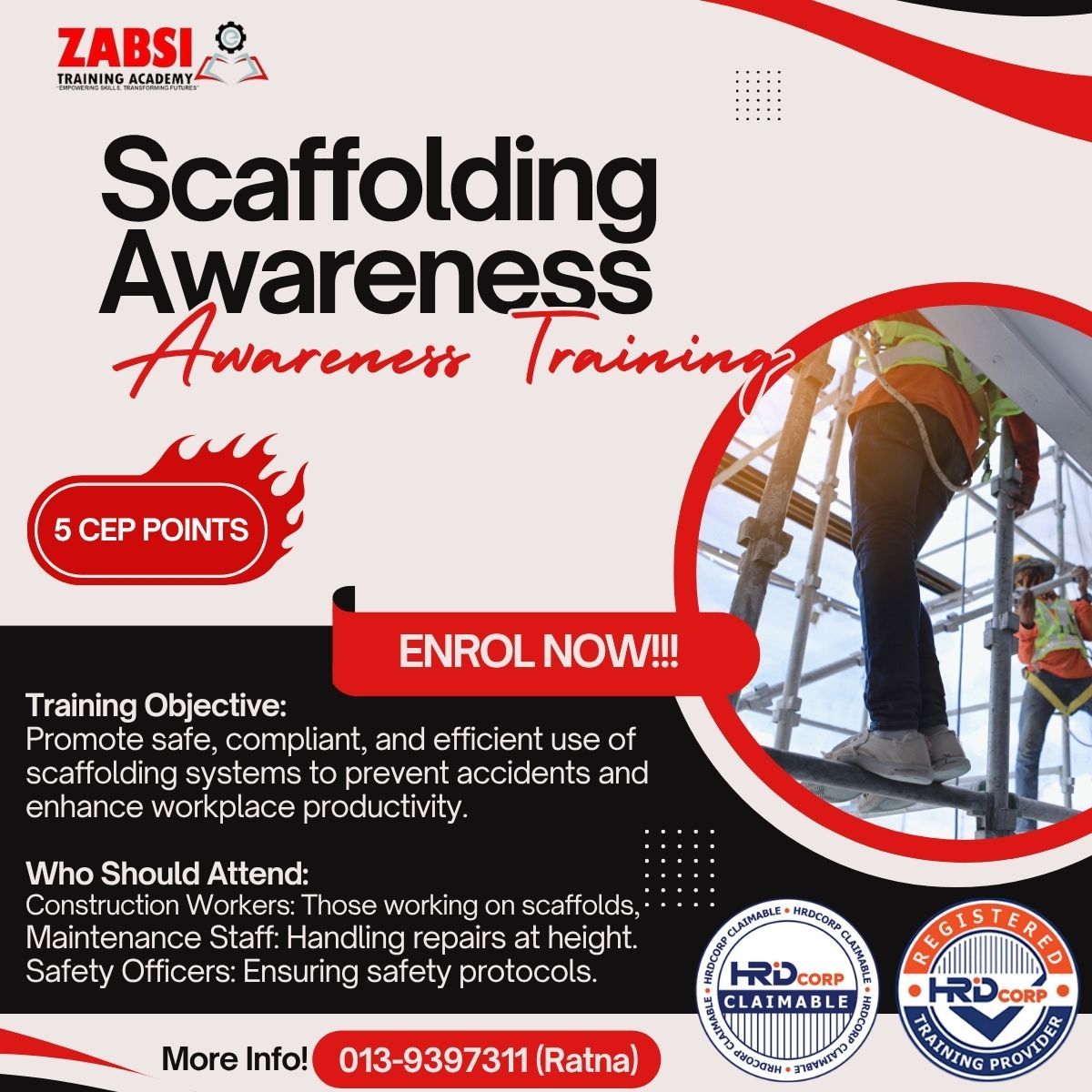 Scaffolding Awareness ZABSI Training Academy Terengganu, Malaysia ...
