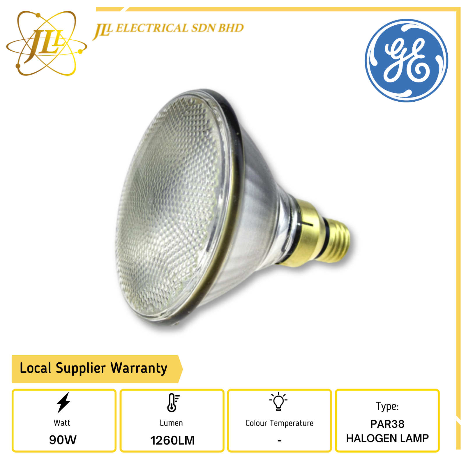 GE 13307 90W 120V 25D E40 PAR38/H/FL25 HALOGEN LAMP Selangor, Malaysia ...