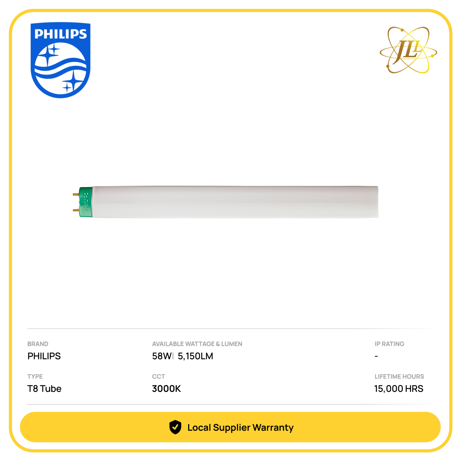 PHILIPS TL-D 58W/830 1500MM 5FEET FLUORESCENT TUBE TLD PHILIPS LIGHTING ...