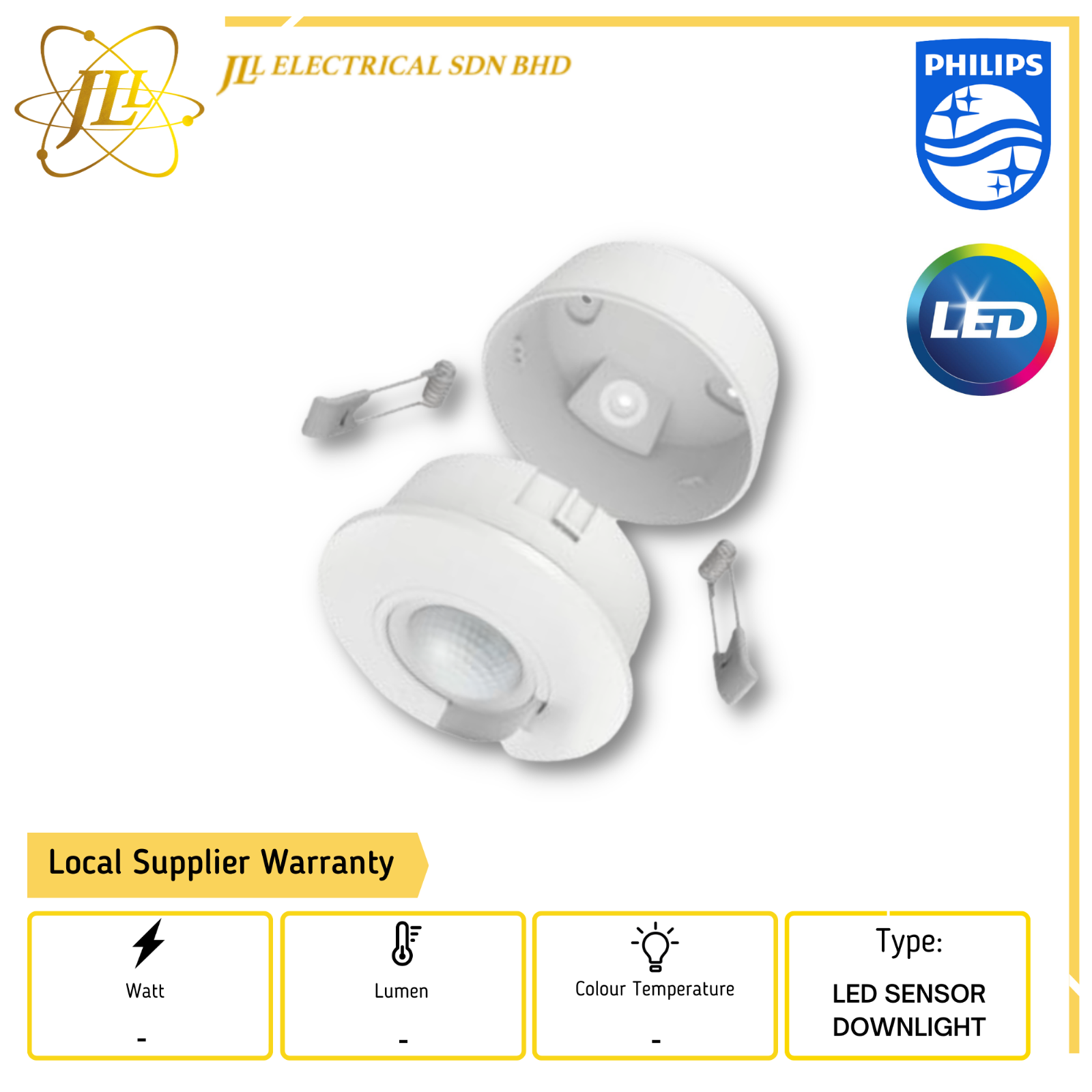 PHILIPS SEG121 ECOSET PIR WHITE WIRELESS SENSOR DOWNLIGHT 220-240V ...