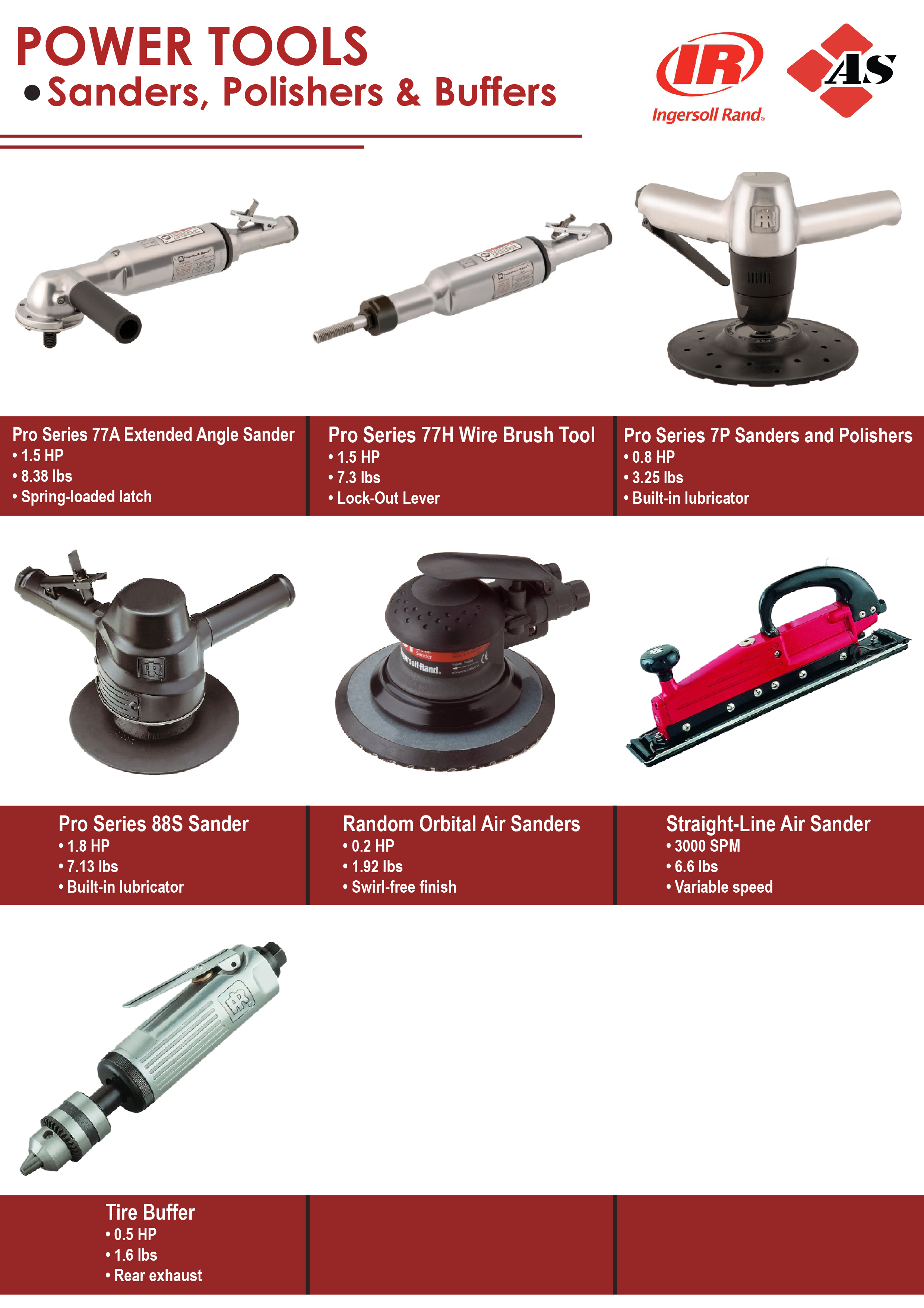 IR Sanders, Polishers & Buffers IR Power Tools INGERSOLL RAND OTHER ...