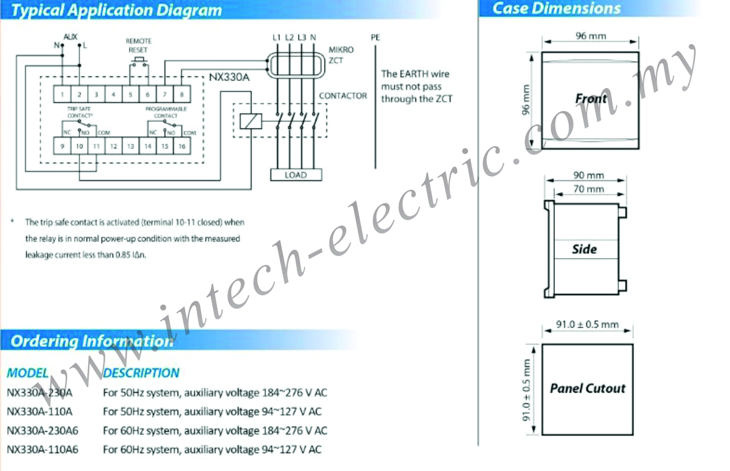 NX330A Earth Leakage Relay Johor Bahru (JB), Malaysia, Ulu Tiram ...