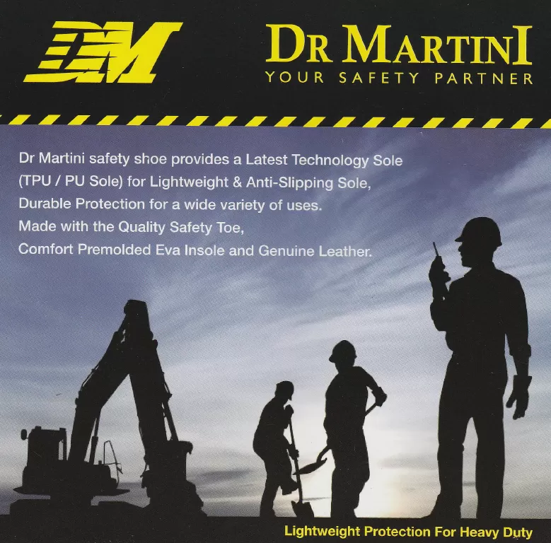 DR MARTINI 204 BROWN MODERN SAFETY WITH TOE CAP & STEEL MIDSOLE SHOES ...