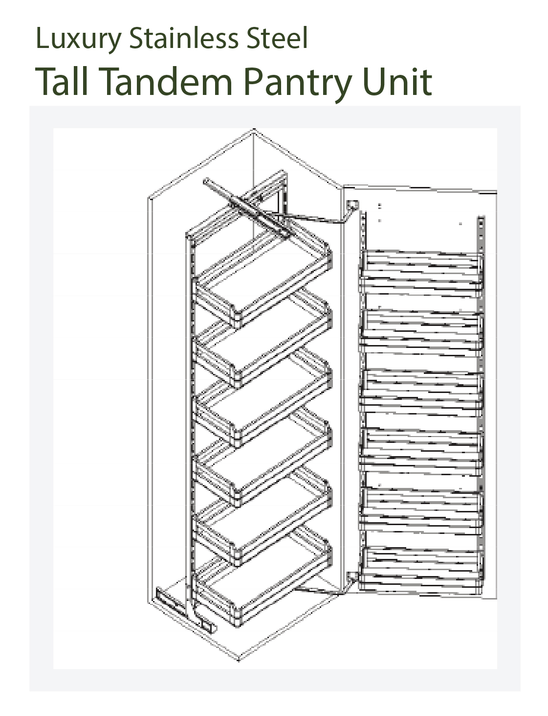 Luxury Stainless Steel Tall Tandem Pantry Unit Kuala Lumpur (KL ...