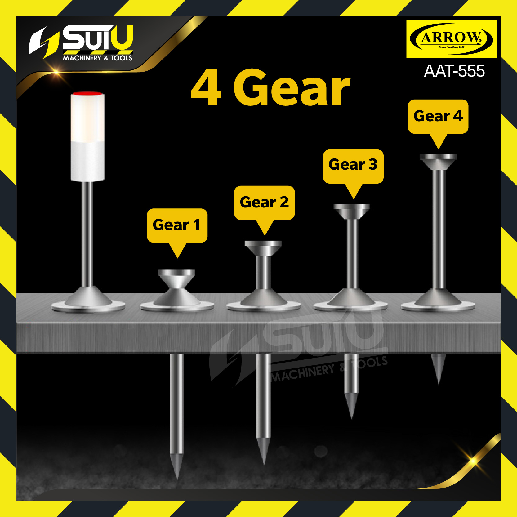 ARROW AAT-555 / AAT555 Mini Powder Actuated Tool Set (Rivet Gun) Hand ...