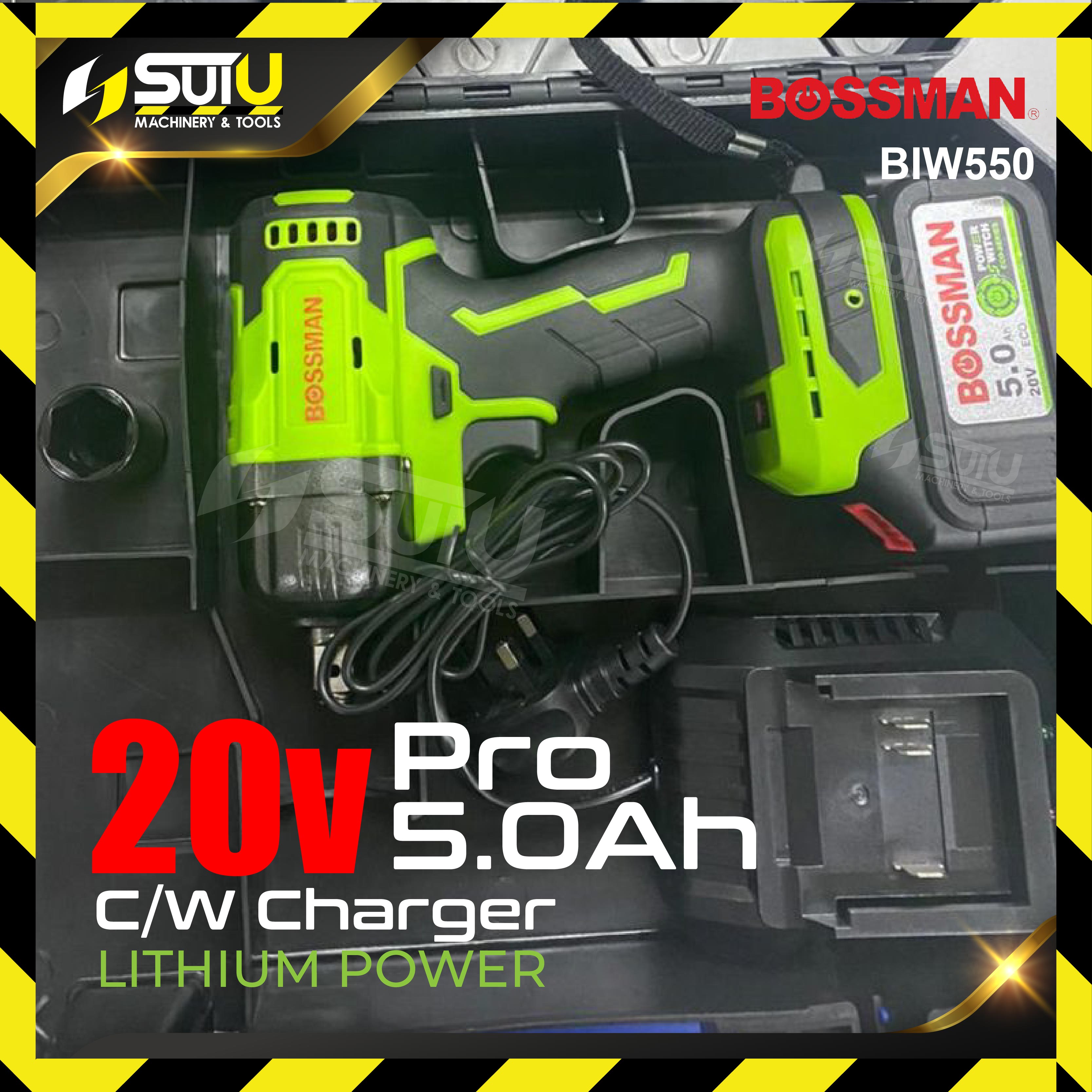 BOSSMAN ECO-Series BIW550 20V 1/2'' 550NM Cordless Brushless Impact ...