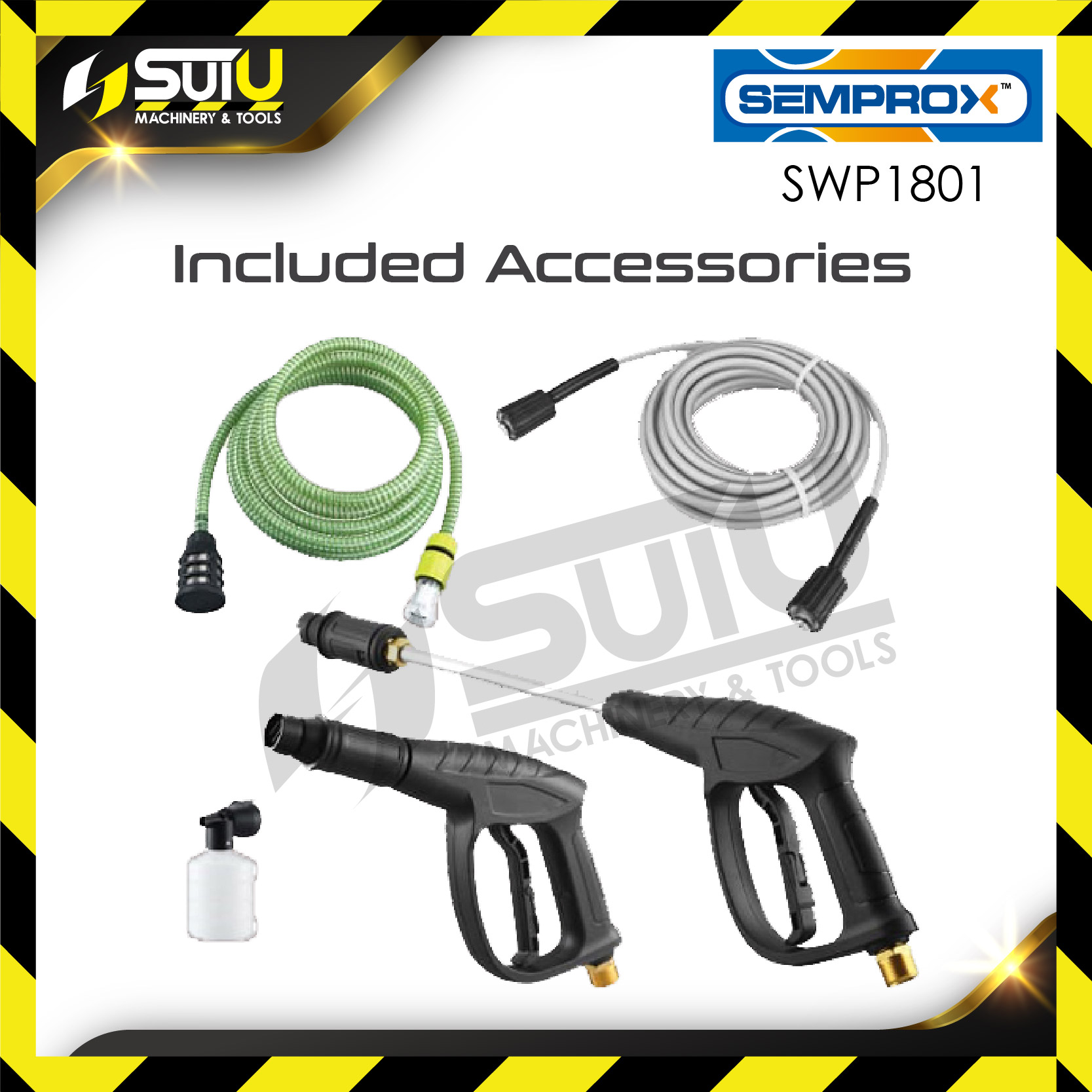 SEMPROX SWP1801 110Bar High Pressure Washer 1280W High Pressure Washer ...