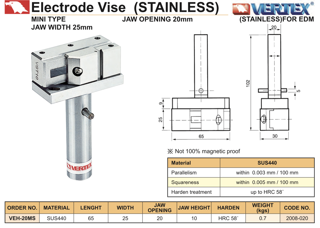 VERTEX Electrode Holders (STAINLESS) For EDM Malaysia, Selangor, Kuala ...
