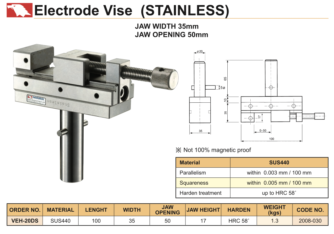 VERTEX Electrode Holders (STAINLESS) For EDM Malaysia, Selangor, Kuala ...