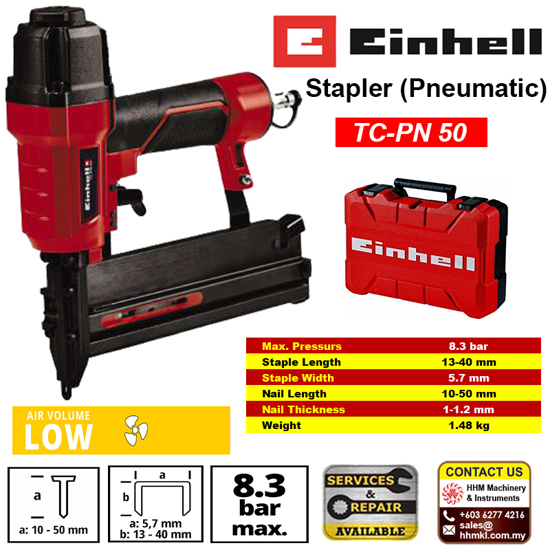 EINHELL Stapler (Pneumatic) / Nailer Kit TC-PN50 Pneumatic Stapler ...