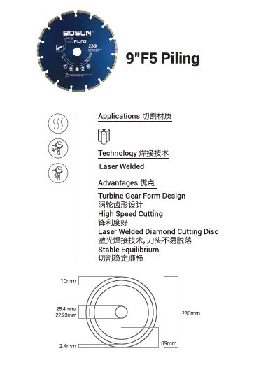 BOSUN 9"F5 PILING SPUN PILE BLADES POWER TOOLS MAKITA Selangor, Klang ...