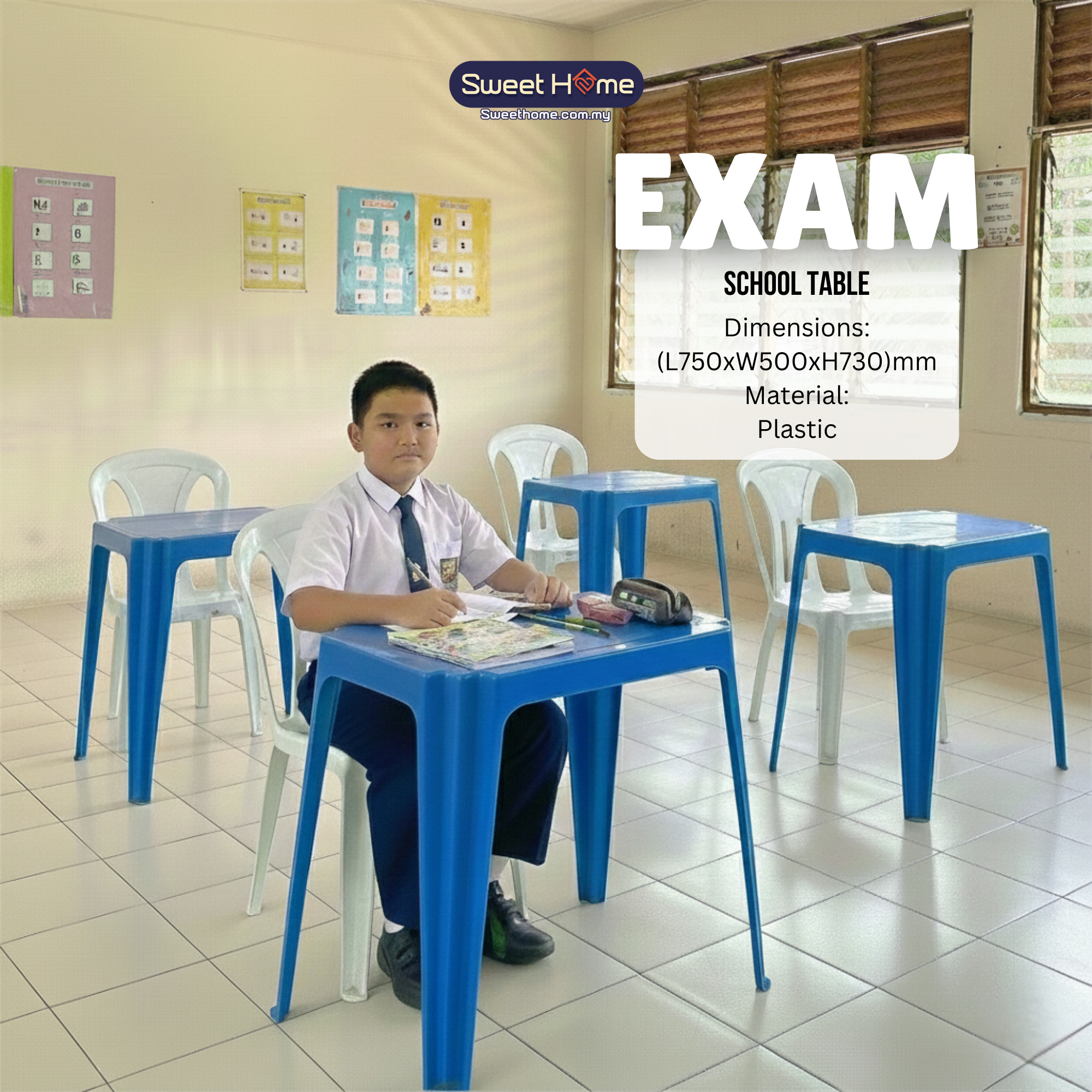 Exam Table | Study Table | Plastic Table | Table Education | Meja ...