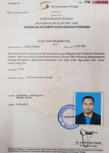 Qualified License Person Johor Bahru (JB), Malaysia, Masai | V & V ...