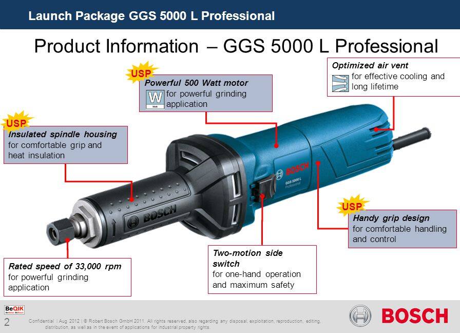 BOSCH GGS5000L STRAIGHT DIE GRINDER (1/4", 500W, 33000RPM, 1.8KG) Johor ...