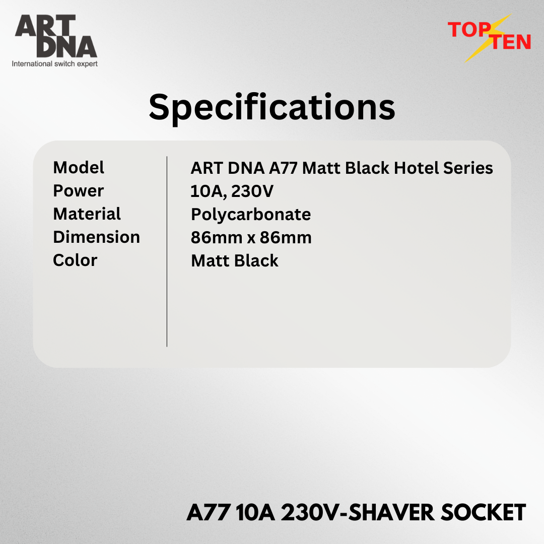 ART DNA A77 10A 230V-Shaver Socket Puchong, Selangor, Kuala Lumpur (KL ...