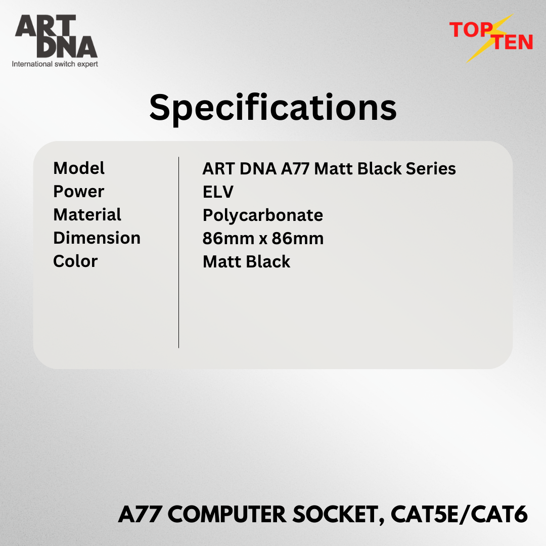ART DNA A77 Computer Socket, CAT5E/CAT6 Puchong, Selangor, Kuala Lumpur ...