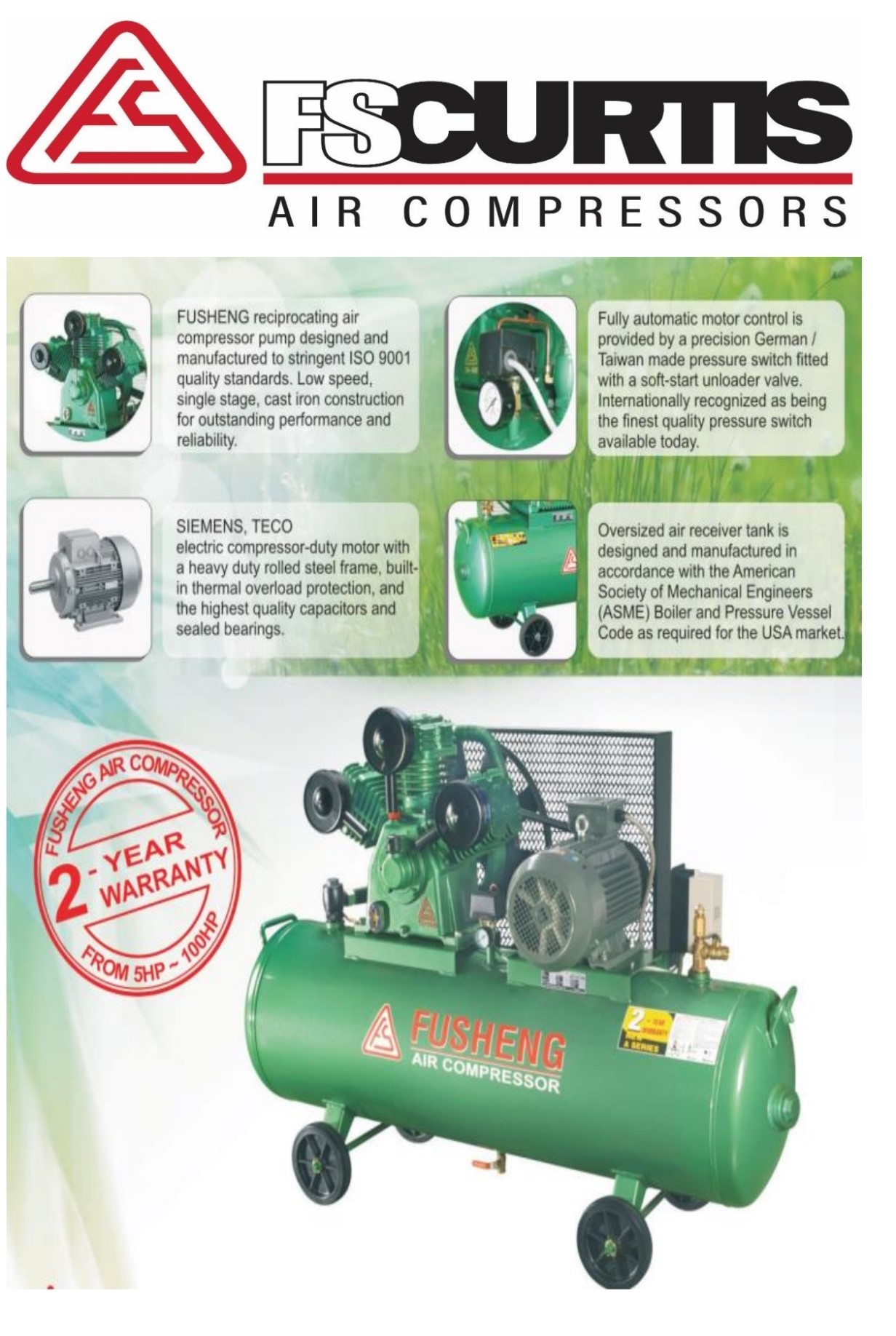 FUSHENG PISTON AIR COMPRESSOR Masai, Johor Bahru (JB), Malaysia ...