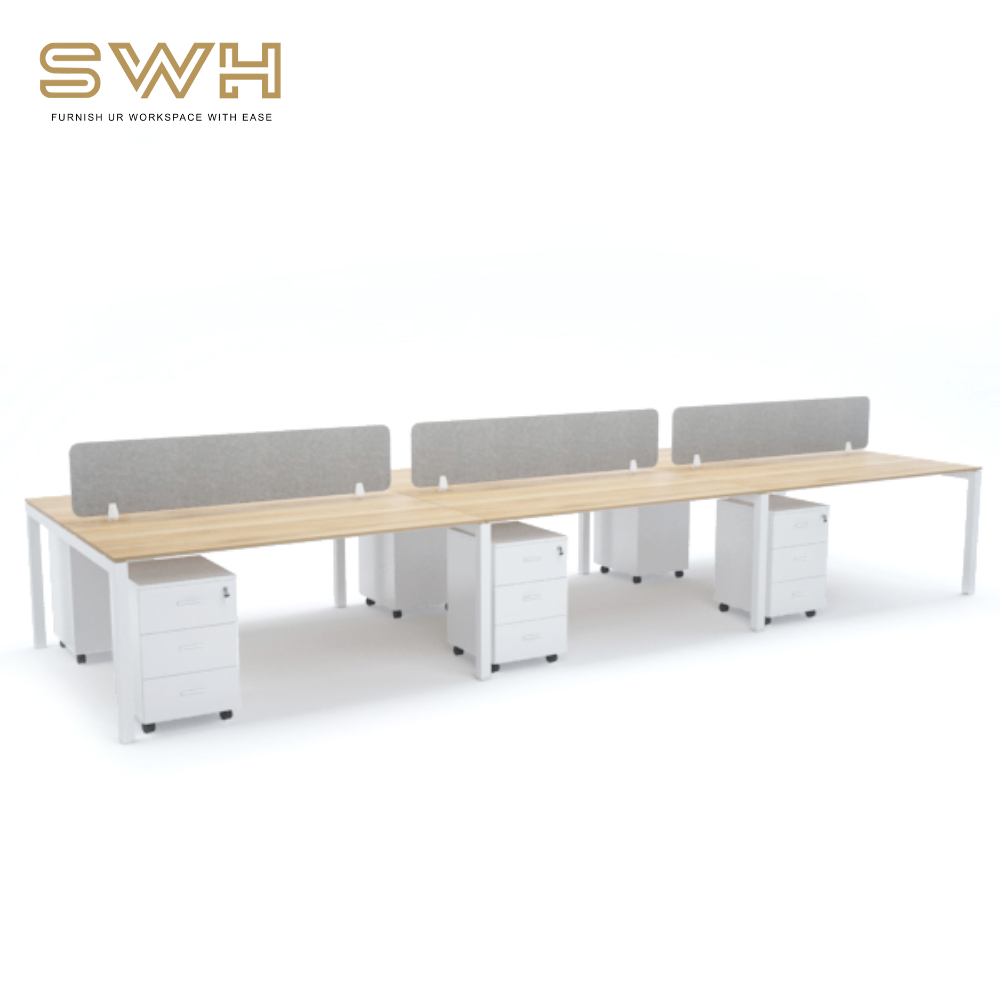 Office Table Workstation Cluster Of 6 Face-to-Face OFFICE FURNITURE ...