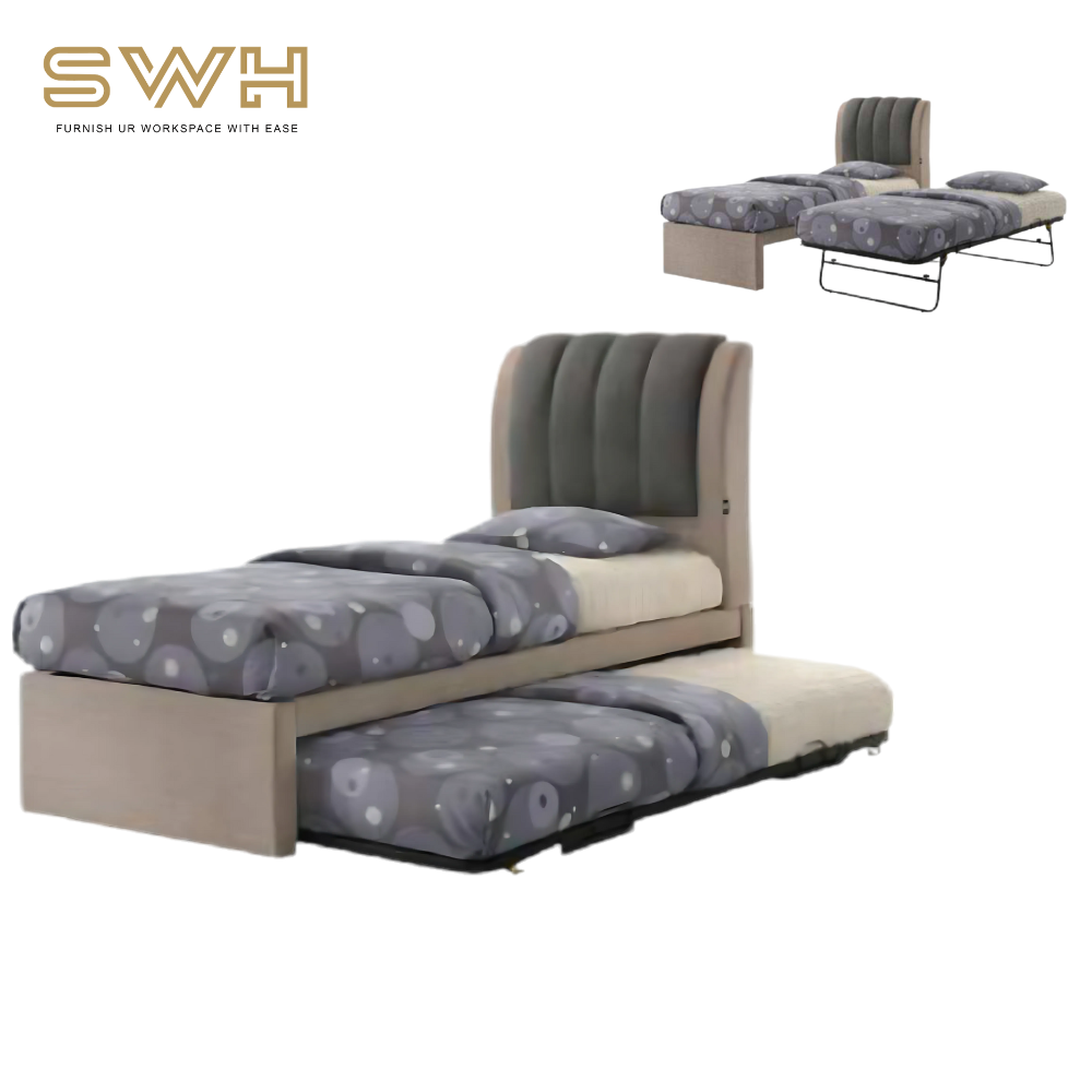 EUNICE Single Pullout Bed + Metal Folding Bed | Bedroom Furniture Shop ...