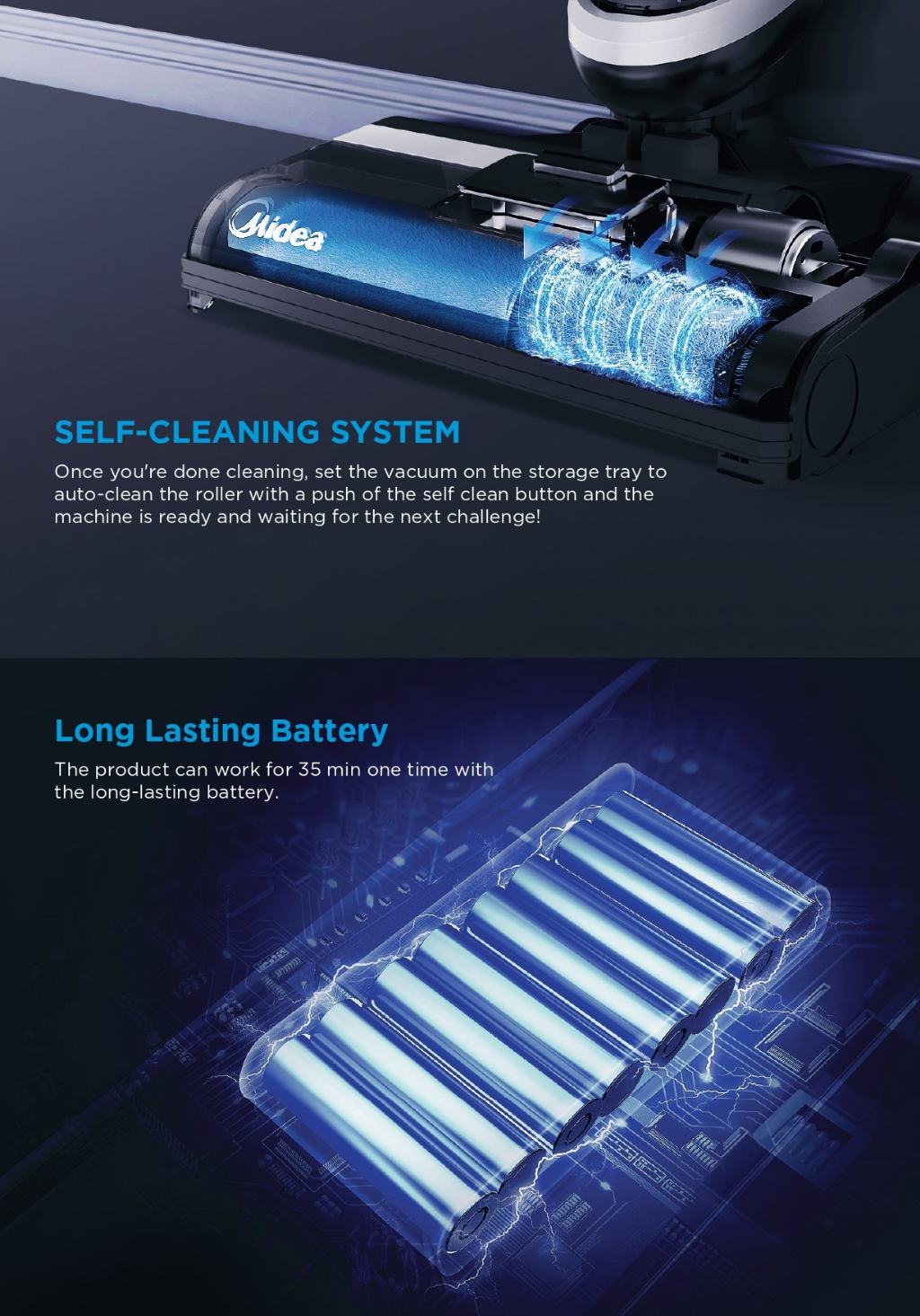 SYK Free Shipping Midea Vacuum Cleaner MVC-X8 X6 Floor Washer Handheld ...