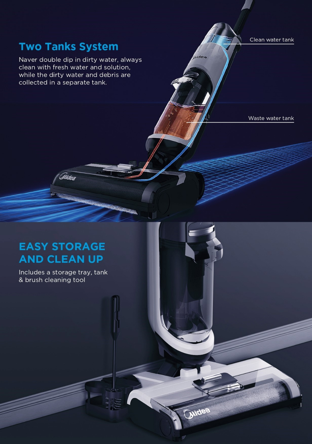 SYK Free Shipping Midea Vacuum Cleaner MVC-X8 X6 Floor Washer Handheld ...