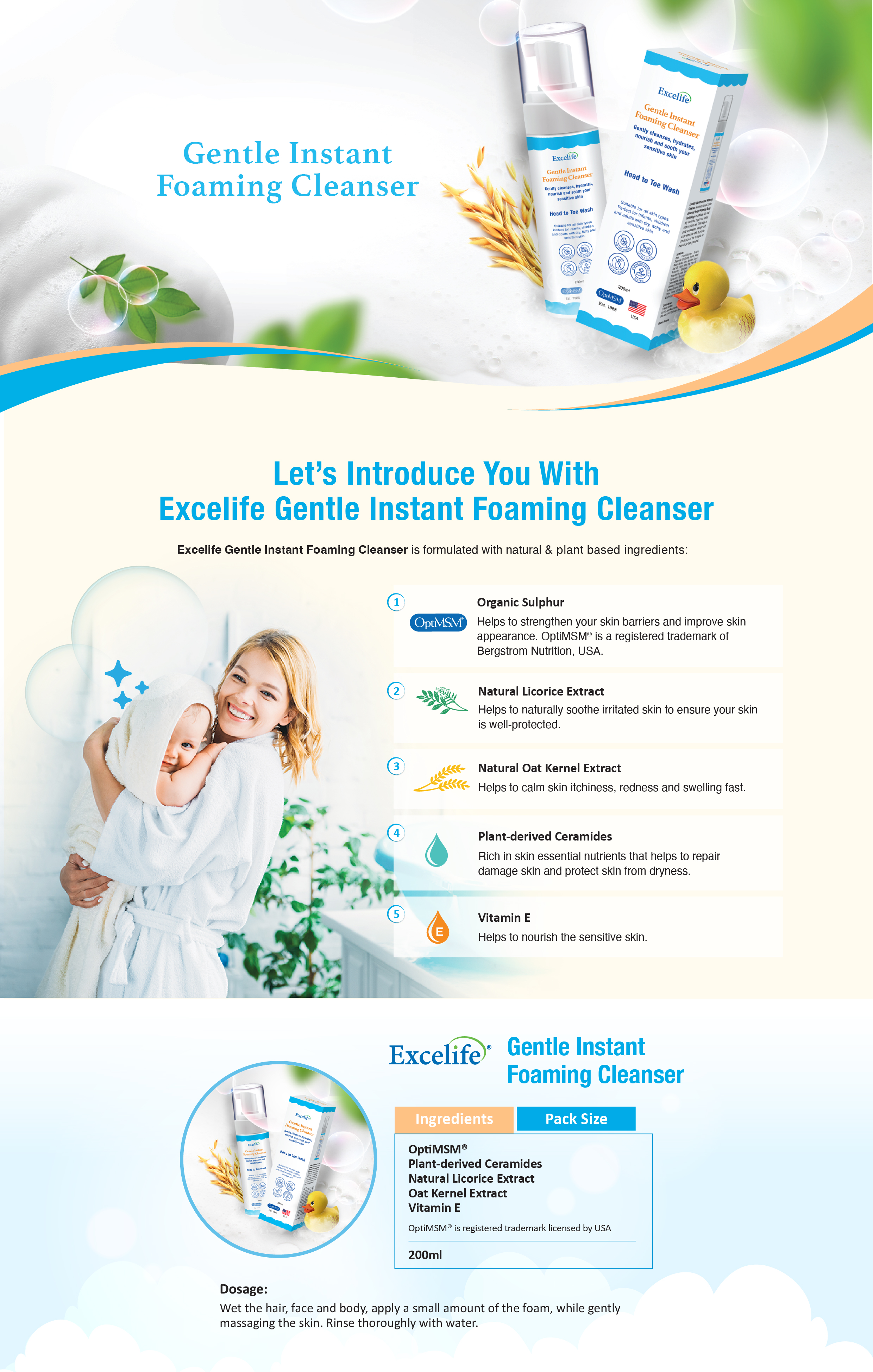 Excelife Gentle Instant Foaming Cleanser Shah Alam Supplier, Wholesaler ...